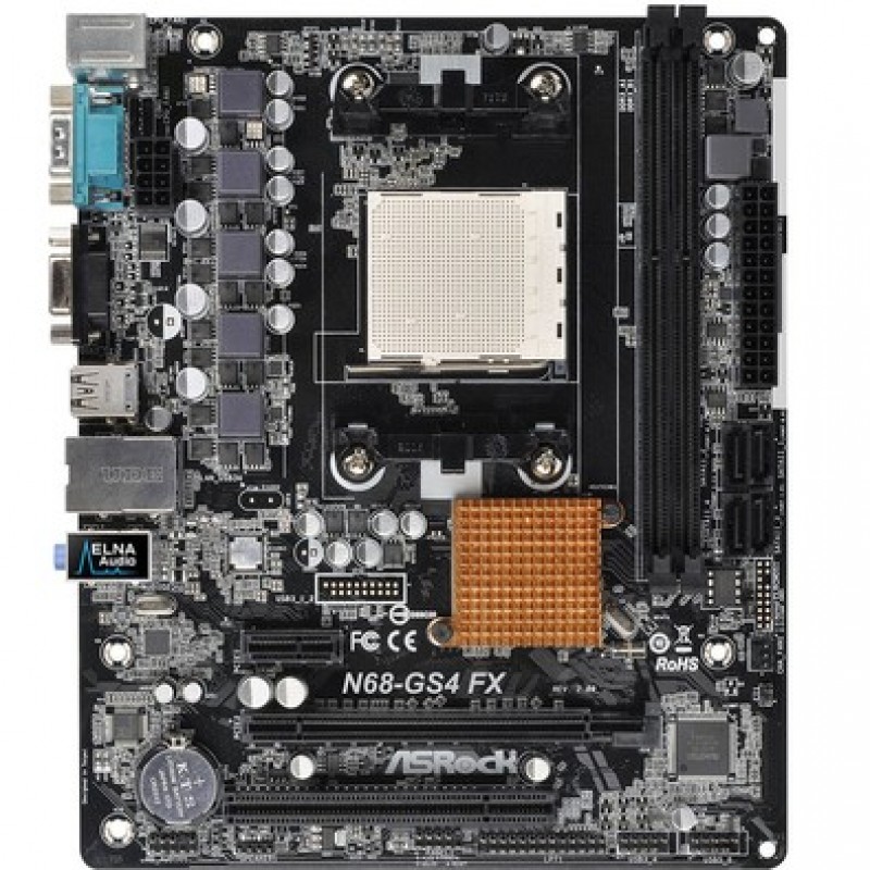 PLACA MAE ASROCK P/ AMD AM3+ MATX N68-GS4 FX R2.0 USB 2.0 DDR3 ATE 95W