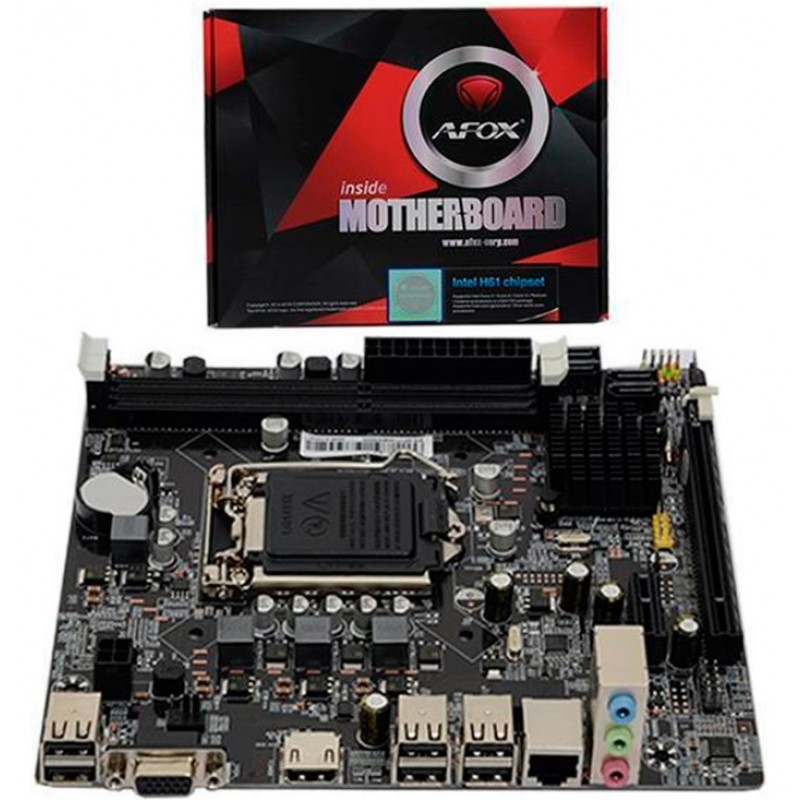 PLACA MAE AFOX P/ INTEL LGA 1151 MATX IH110M-MA HMDI/VGA/SOM/LAM DDR4