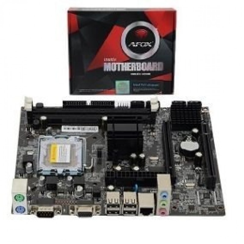 PLACA MAE MB AFOX P/ INTEL LGA 775 VGA/SOM/LAN/SERIAL IG41-MA6