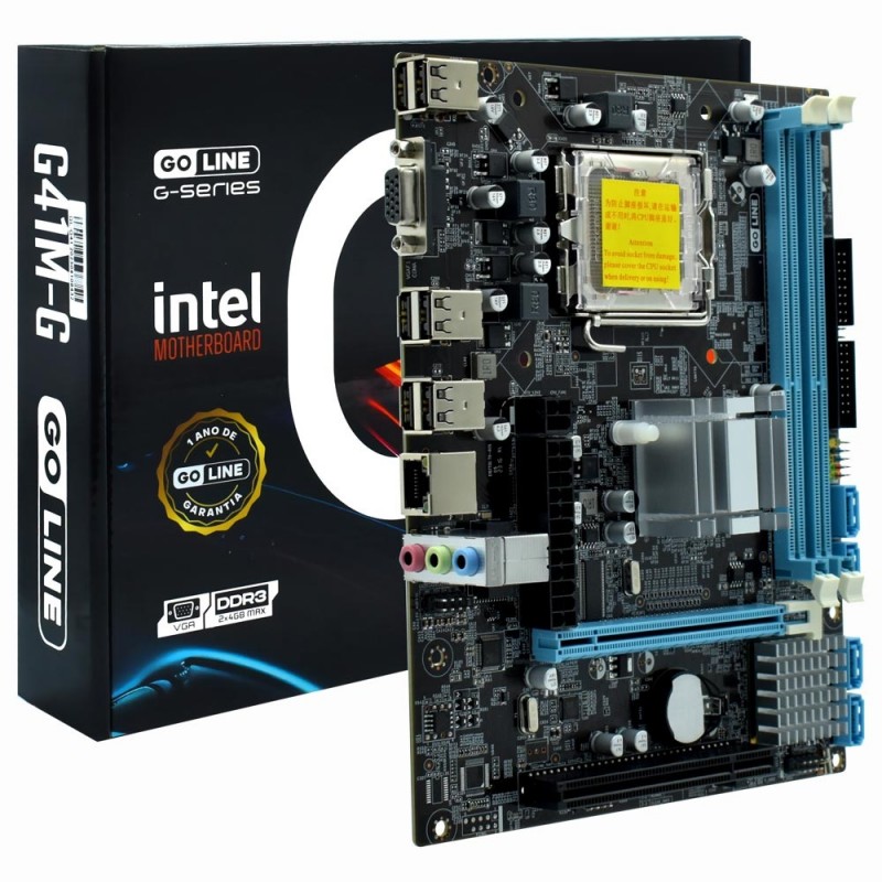 PLACA MAE MB GOLINE P/ INTEL LGA 775 VGA, SOM, LANGIGA, DDR3 GL-G41-G