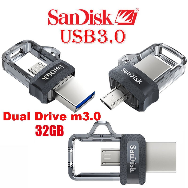 PEN DRIVE 128GB MICROUSB / USB 3.0 SANDISK P/ SMARTPHONE ULTRA DUAL ...